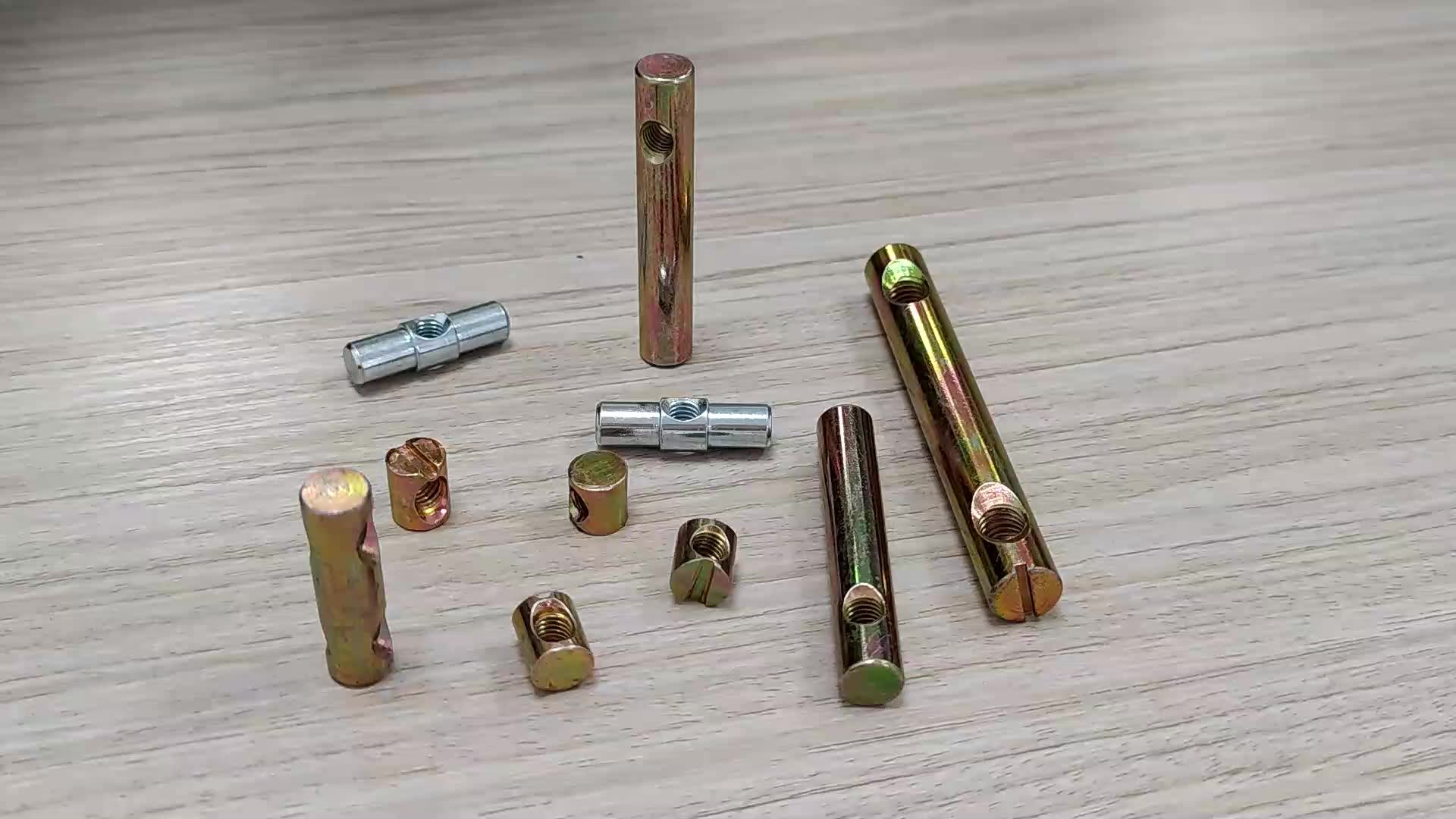 M6 M8 M10 Color Zinc Plated Carbon Steel Dowel Hole Cylindrical Cross ...