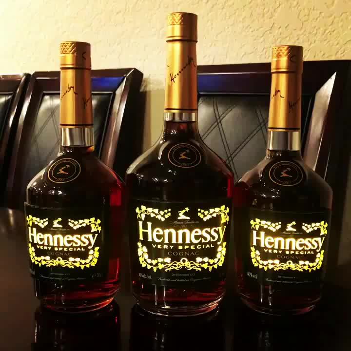 Oem Waterproof Glow Bottle Sticker Luminescent Led Bottle Label ...