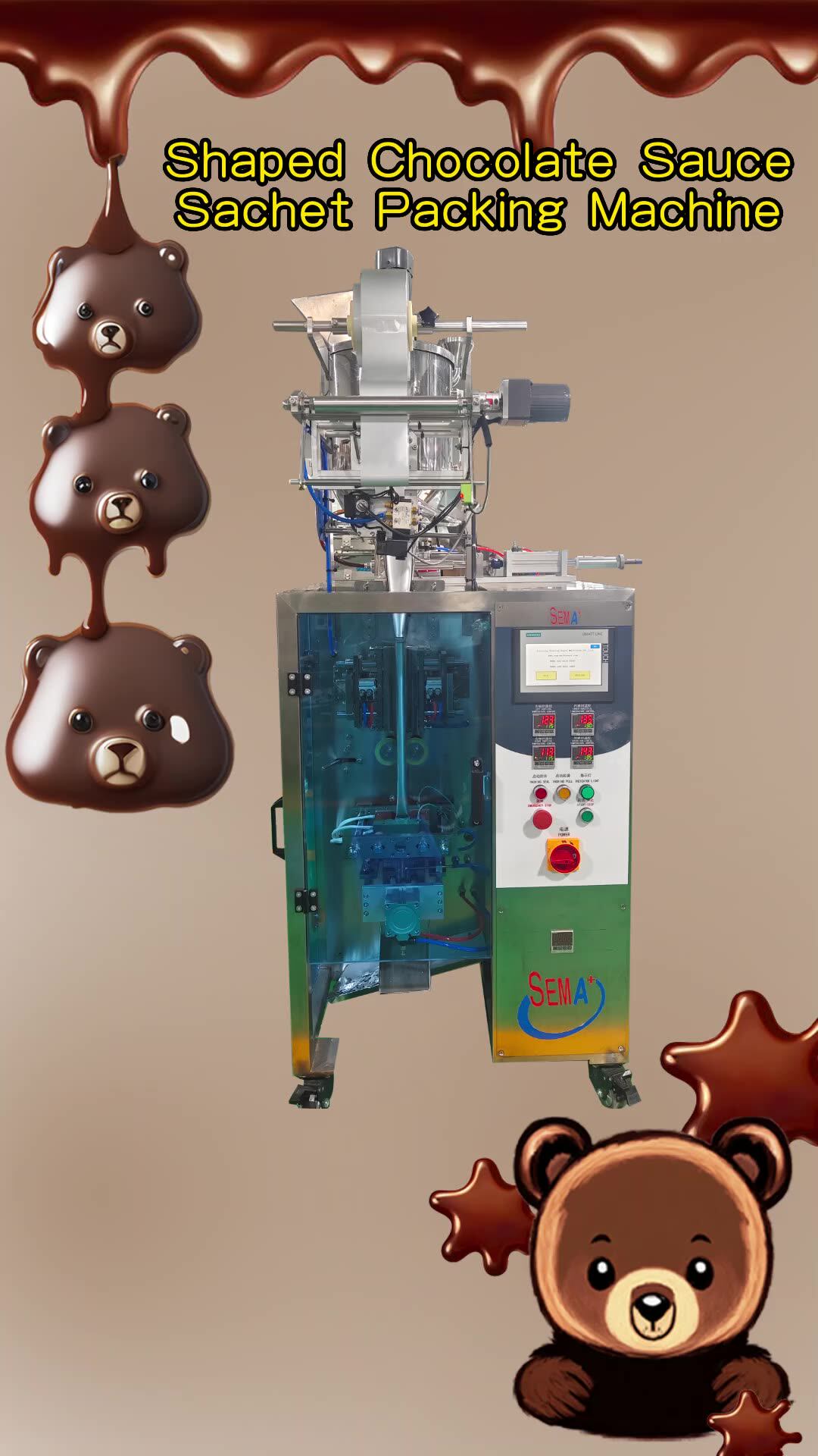 Automatic Back Stick Seal Packaging Paste Oil Jam Ketchup Chocolate ...