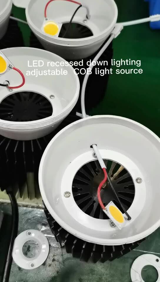 Adjustable Angle Recessed Downlight Beam Angle 60 Degree Cob 24w 30w ...