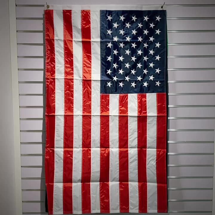 3x5 Ft American Flag Us Flag Made From Nylon Embroidered Stars Sewn ...