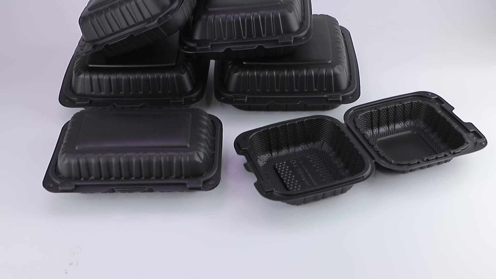 Biodegradable Hinged Containers Hot Lunch Box Takeaway Disposable ...