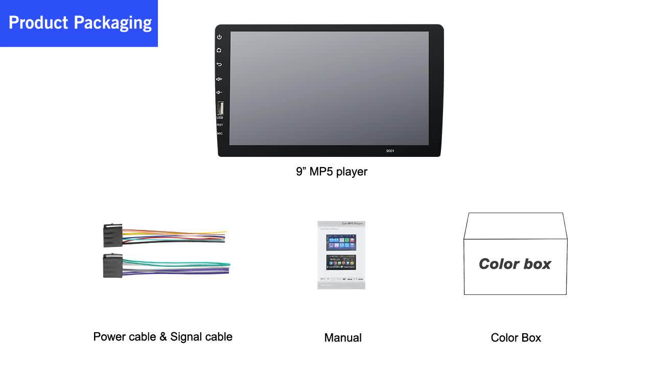 1 Din 9 Inch Touch Screen Bt Fm Usb Mirror Link Car Universal Android ...