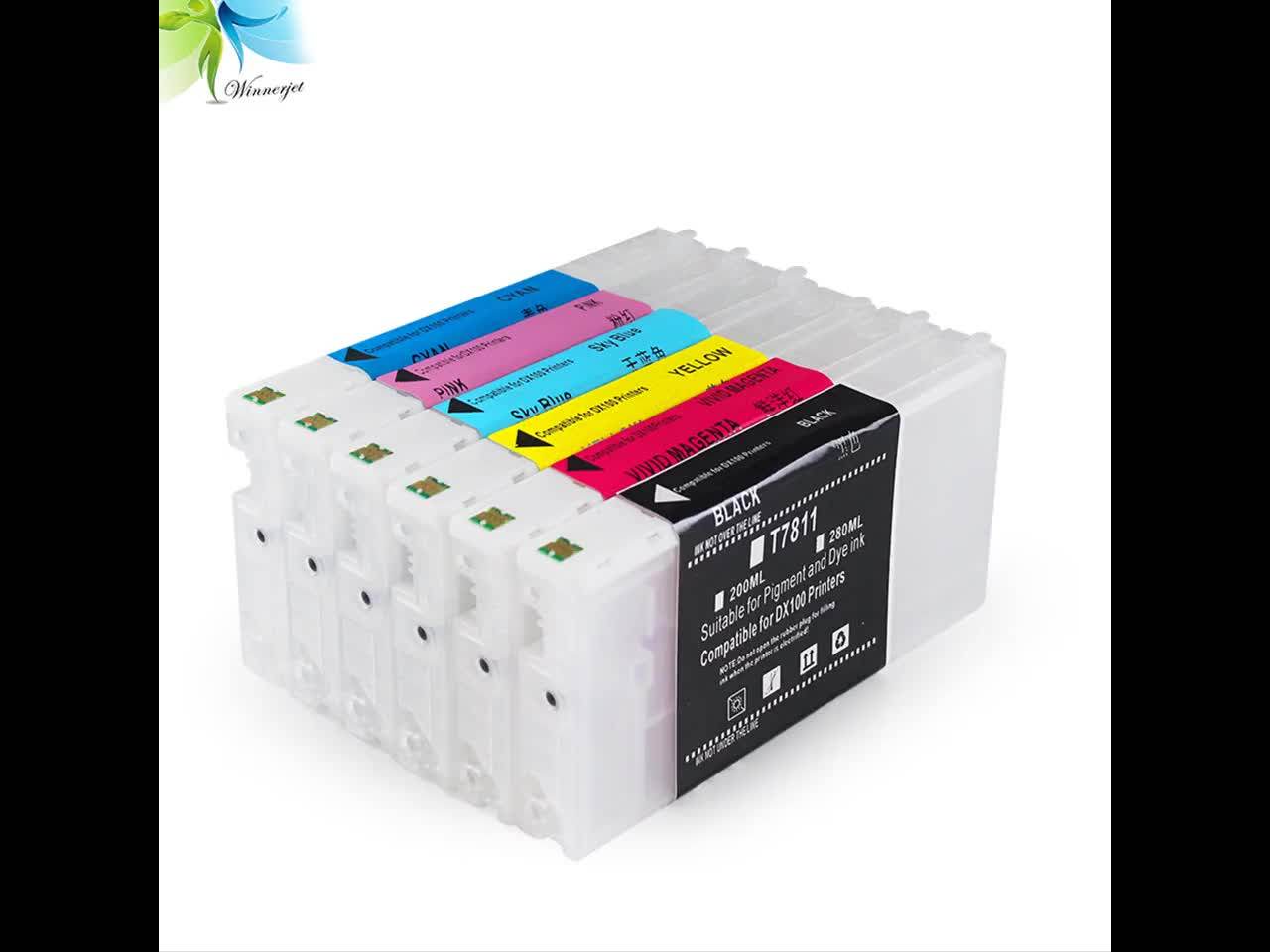 T7811-t7816 Fuji Dx100 Empty Refillable Ink Cartridge With Chip For ...