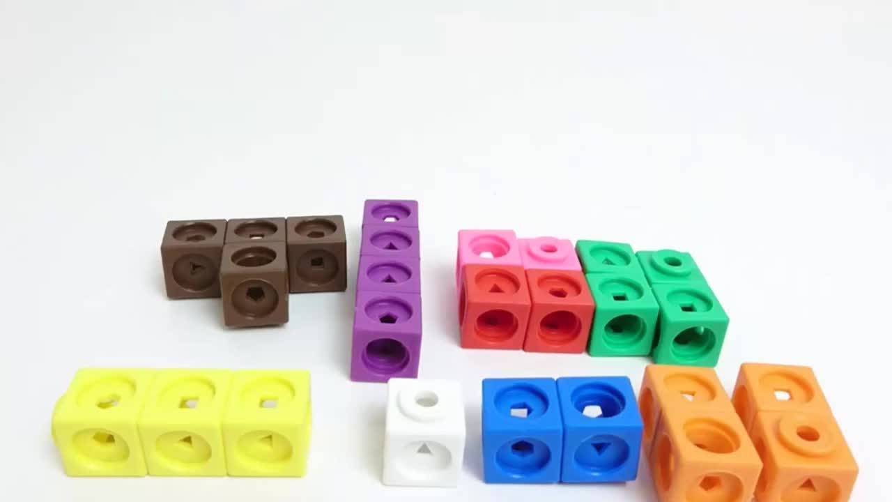Maths Playing Blocks Plastic Multidirectional Multi-way Linking Cubes ...