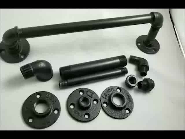 Wrought Iron Railing Parts Pipe And Wood Bookshelf Flanges Short Pipes ...