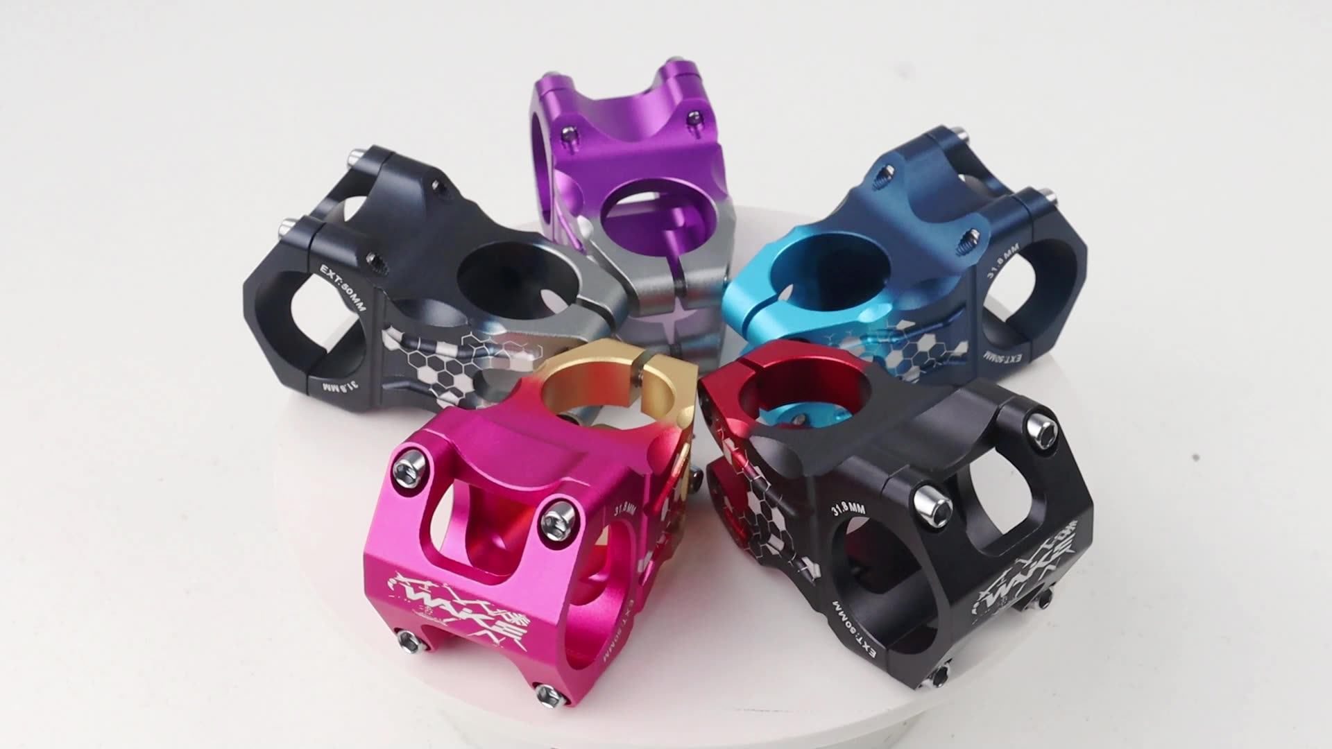 New Titanium Short Stem Riser Bicycle Stem 31.8mm 50mm Bike Aluminum ...