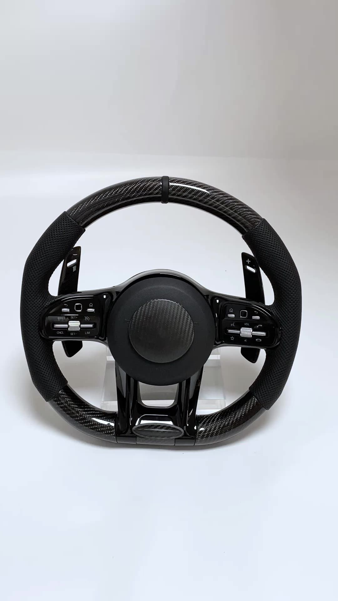 Carbon Fiber Steering Wheel Fit For Mercedes Benz W204 W205 W211 W212 ...