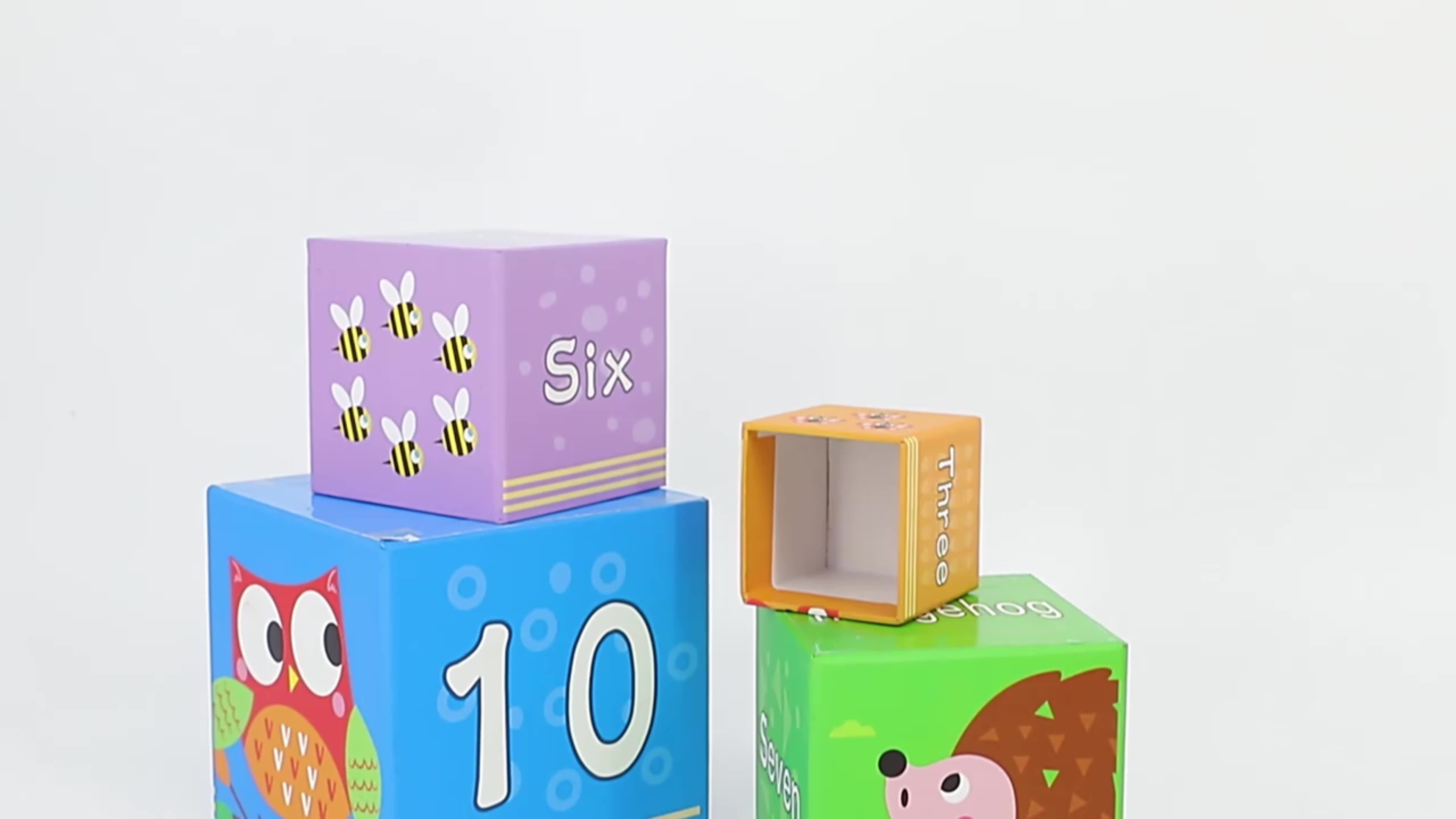 New 10 Pcs Children Educational Toy Animal Kids Stacking Nesting Box ...