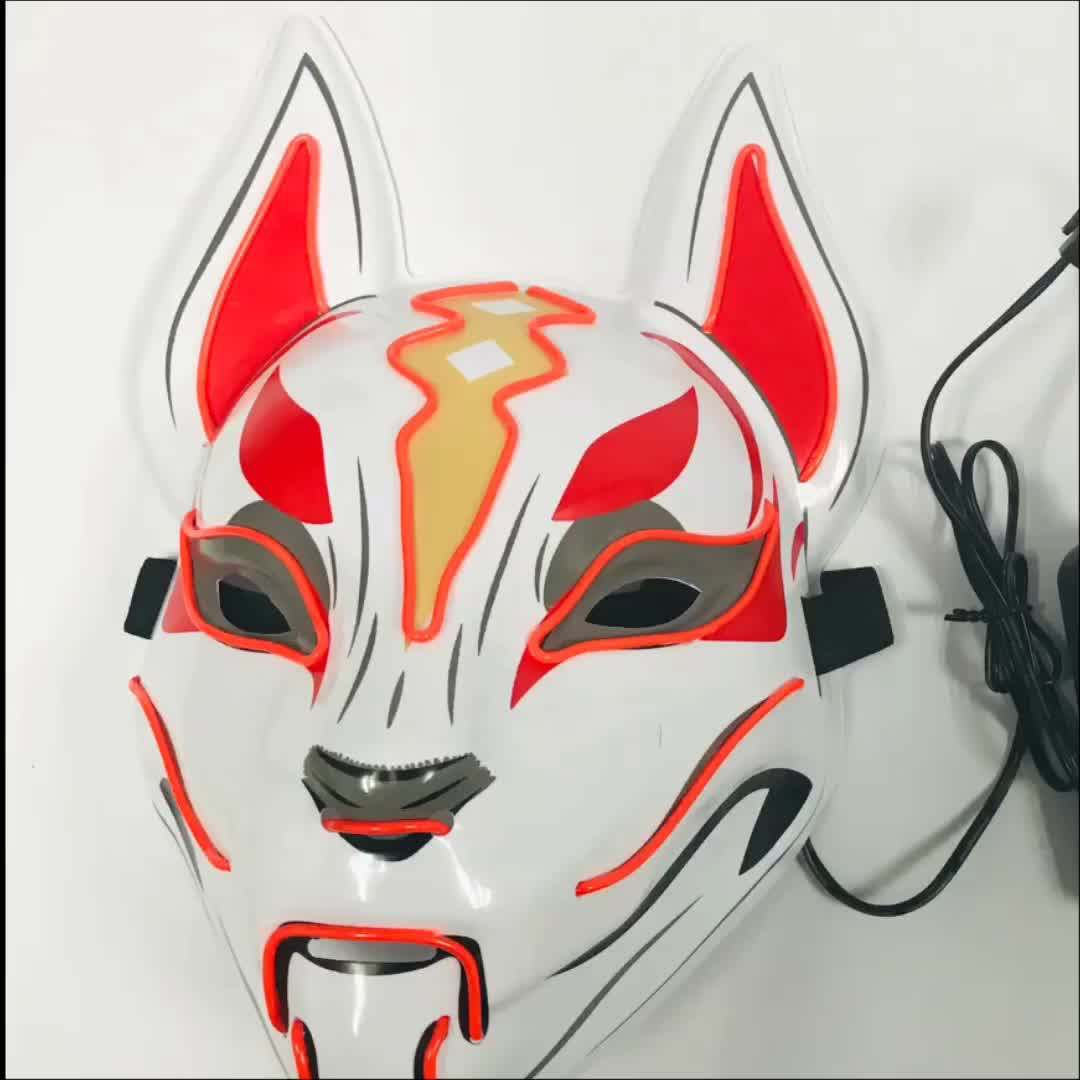 Halloween Scary Led Carnival Party Rave Masquerade Light Up Luminous El ...