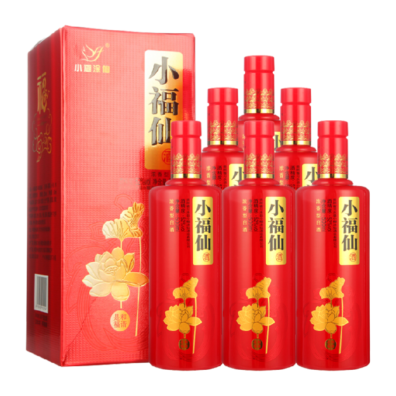 88VIP：小糊涂仙 浓香型白酒小福仙52度500ml*6瓶 整箱装，221元 （需用券）—— 慢慢买比价网