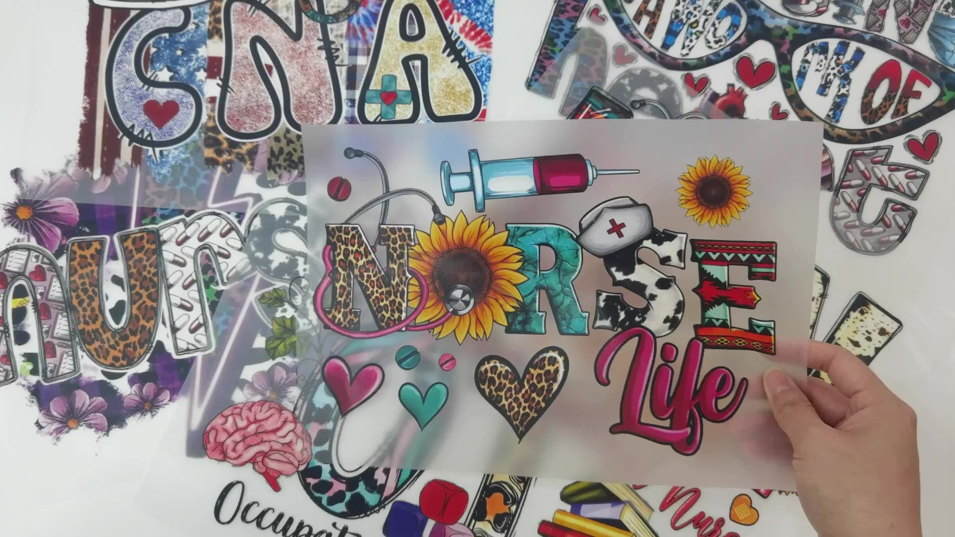 Custom Heat Transfers Logo Nurse Screen Print Transfers For Clothe Uv ...