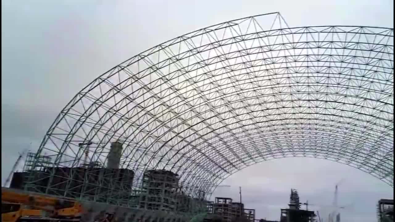 Steel Space Frame Roof Structure Design For Dome Shelter - Buy Steel ...