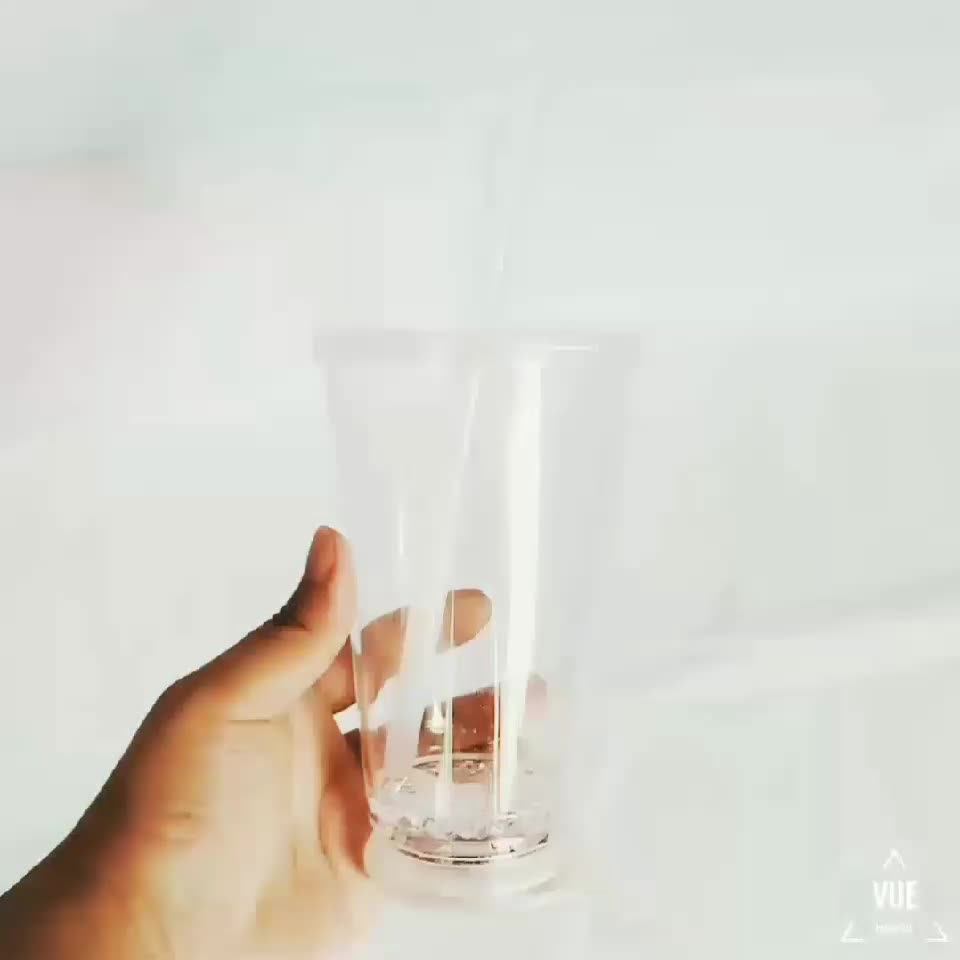 16 Oz Flashing Led Plastic Drinking Glass With Straw - Buy Led Light ...
