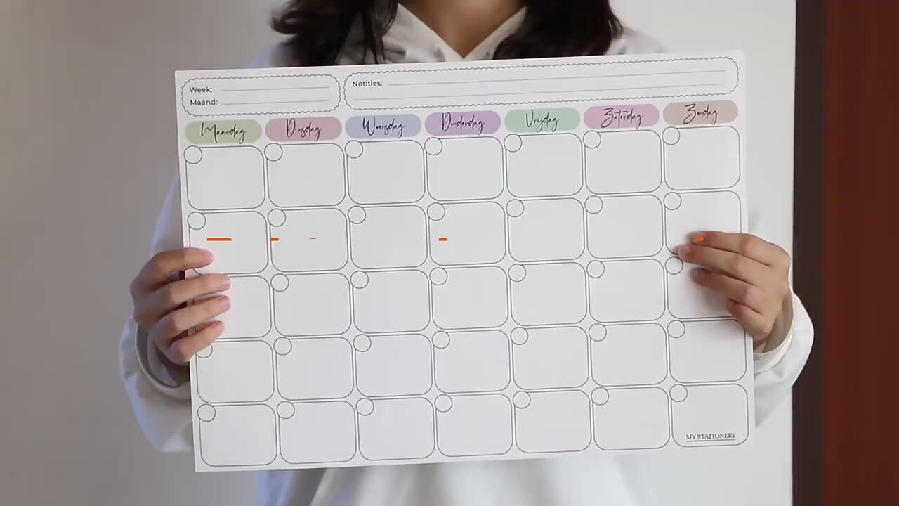 Customized A3 Size Planner Sticker Various Themes Monthly Weekly Daily ...