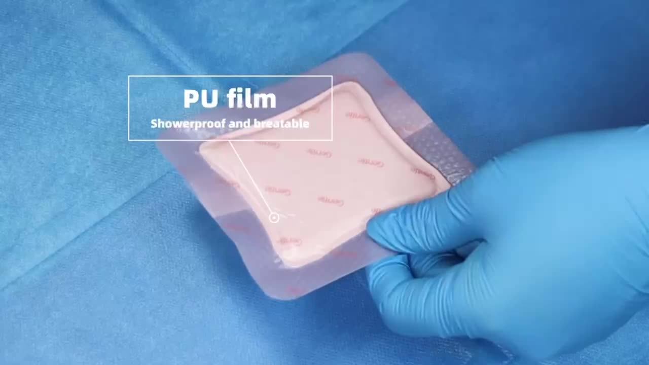 Medical Disposables Border Silicone Adhesive Foam Dressing Absorb ...