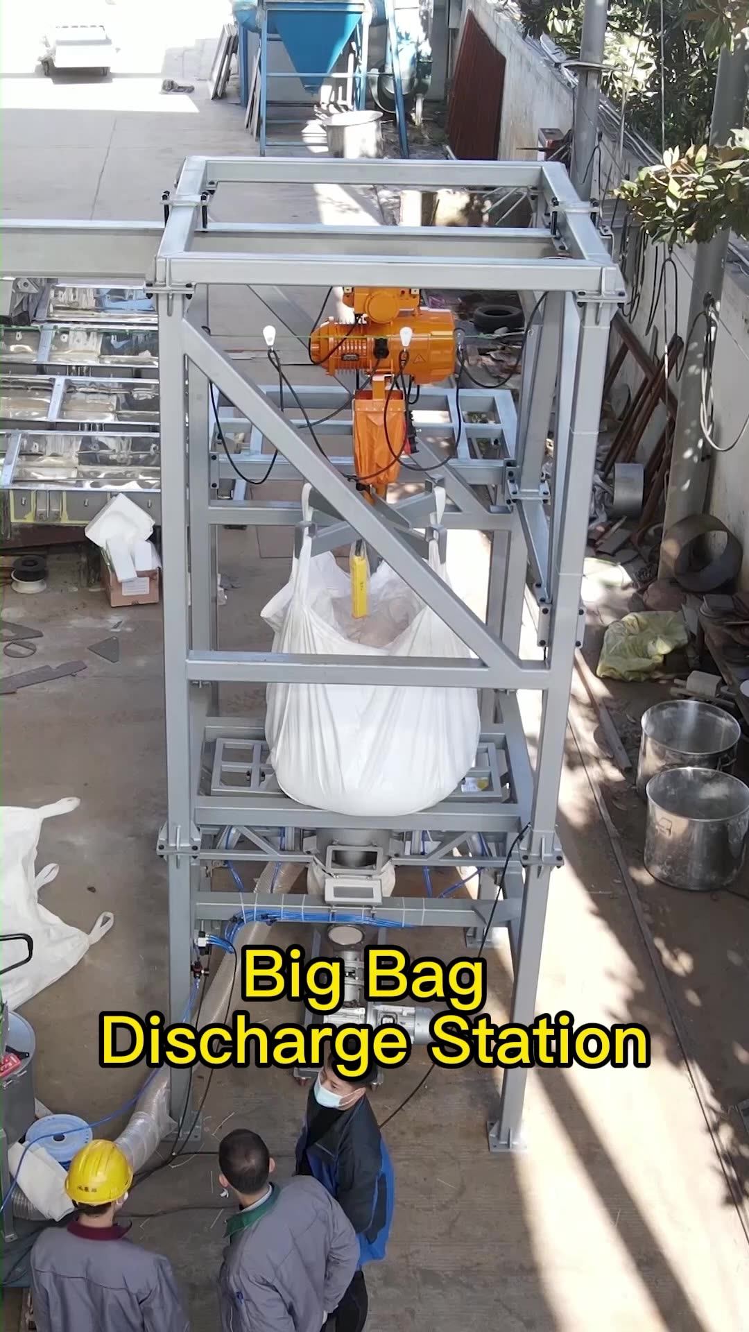 Dzjx Jumbo Bag Unloading Discharge Machine Ton Package Big Bag Unloader ...