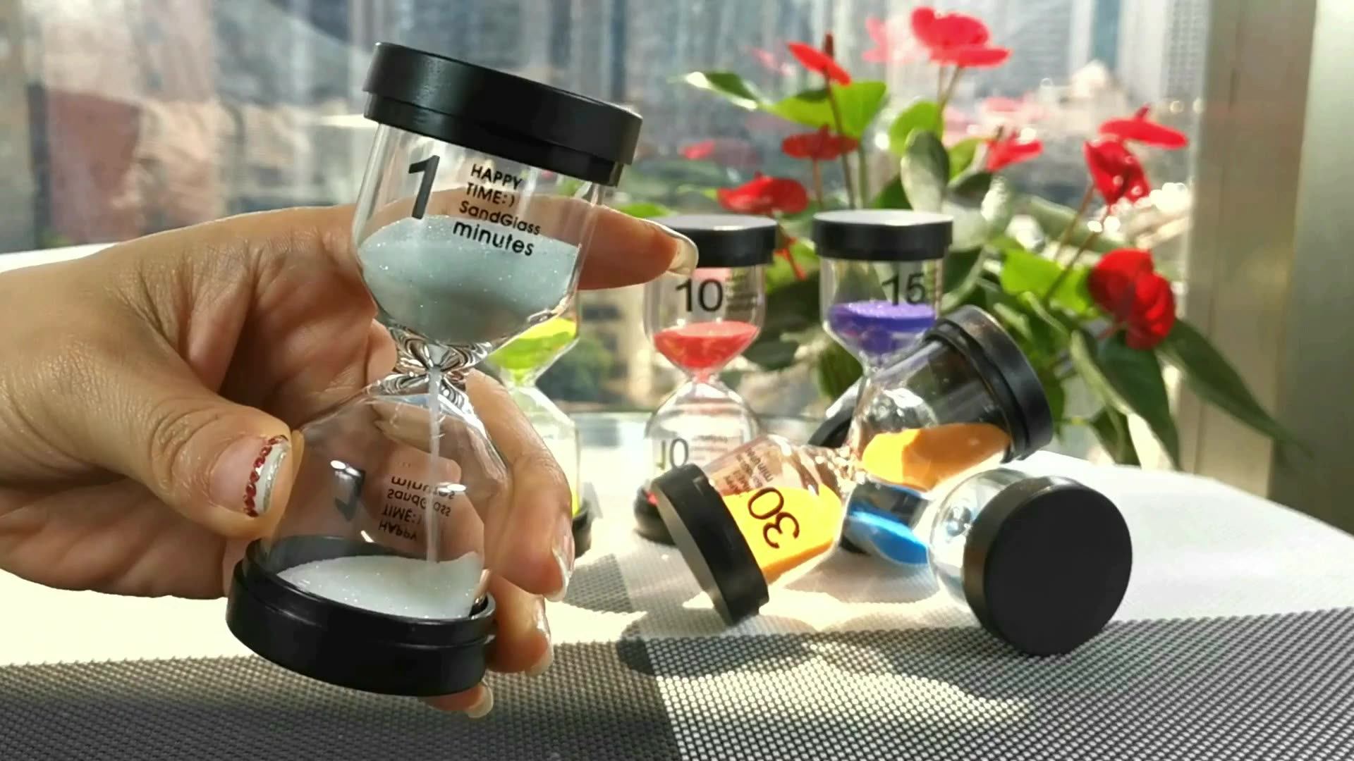 Promotional Crafts Colorful Sand Hourglass/plastic With Glass Tube Sand ...