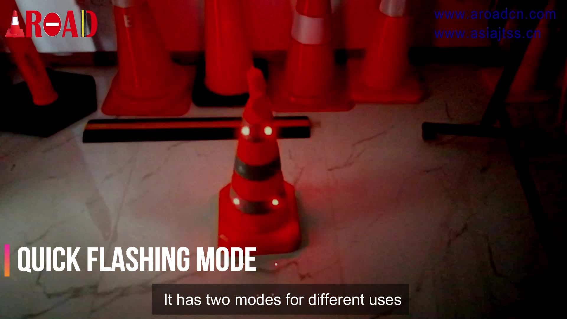 Led Flashing Warning Light Portable Foldable Expandable Safety Cone ...