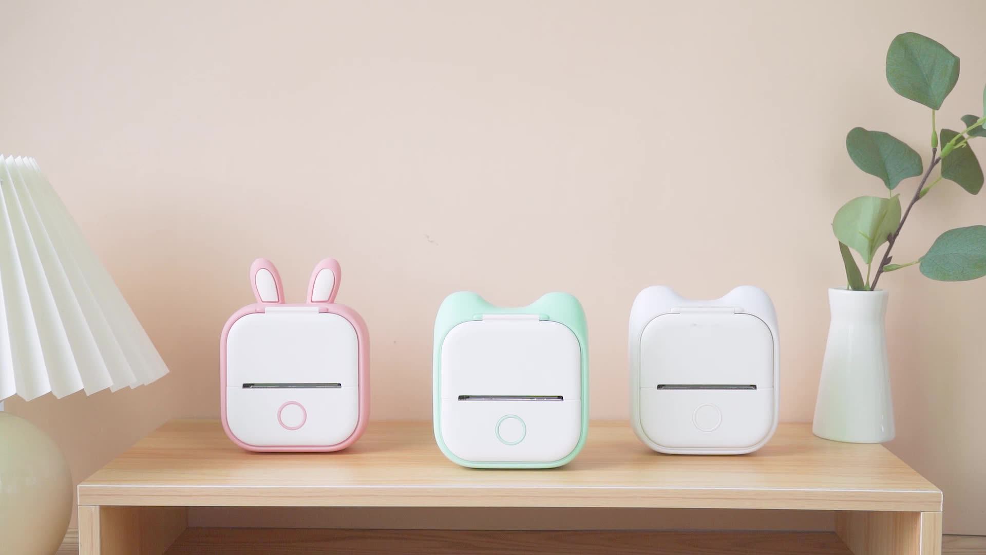 Phomemo T02 Thermal Mini Printer Portable Wireless Inkless Receipt ...