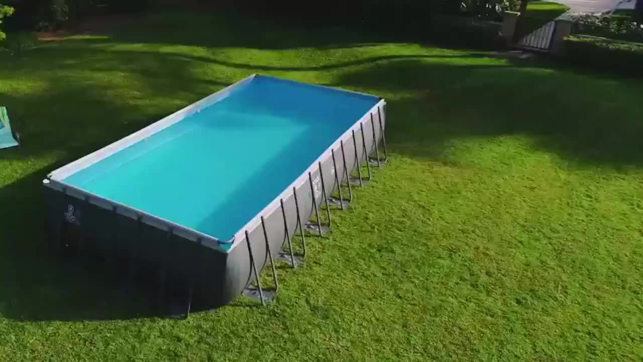 Intex 28038 Swimming Pool Cover Rectangle 118" X 79" (300 X 200cm) 9ft ...