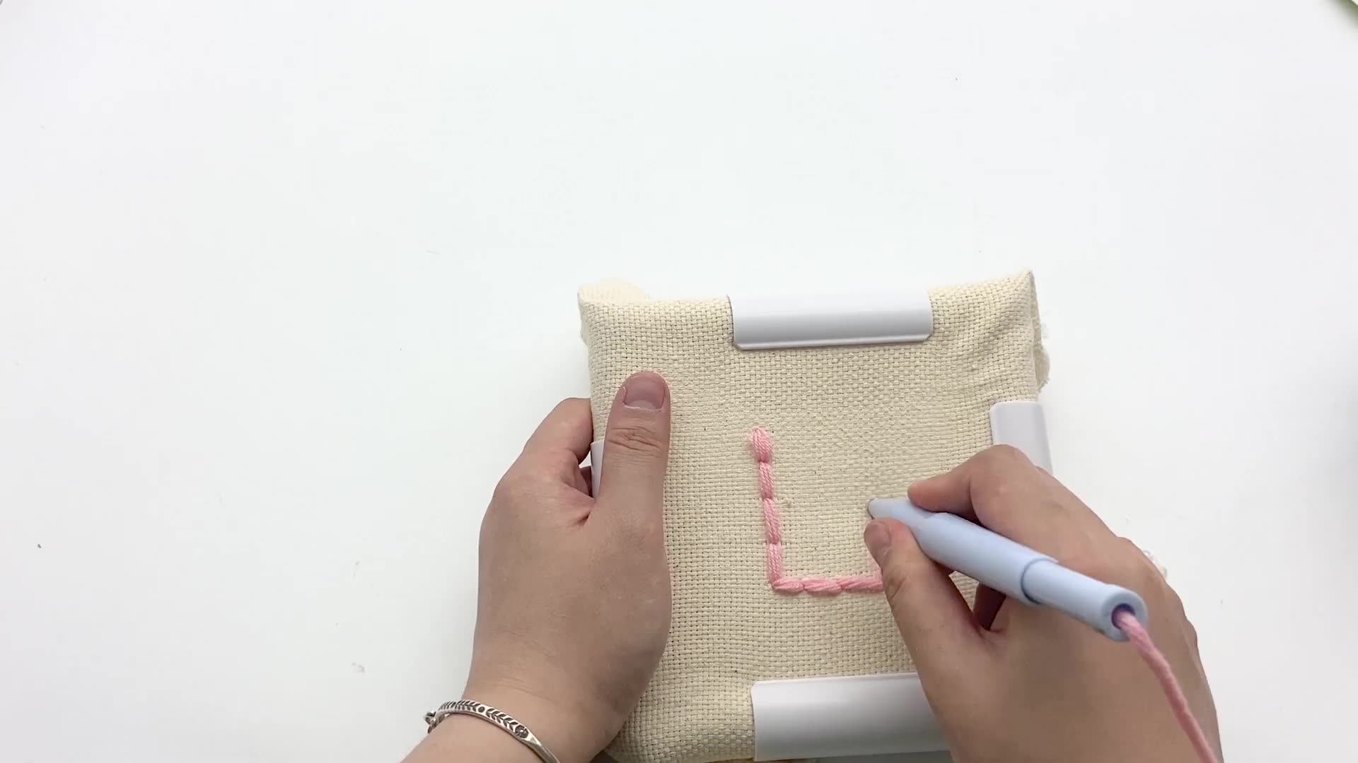 Plastic Cross Stitch Frame Square Embroidery Hoop - Buy White Diy ...