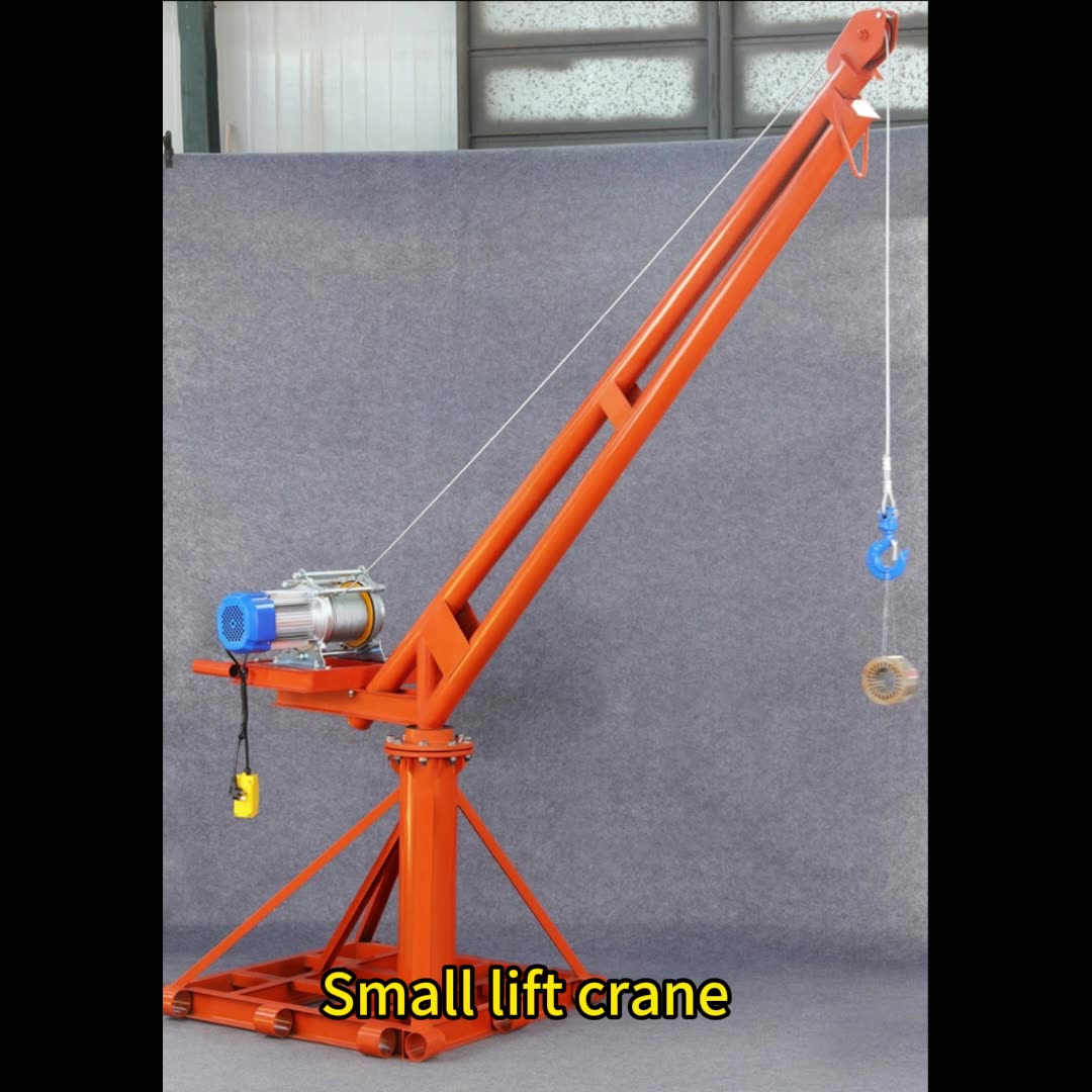 300kg 500kg 1000kg Construction Electric Hoists Mobile Mini Crane Portable Small Lift Crane ...