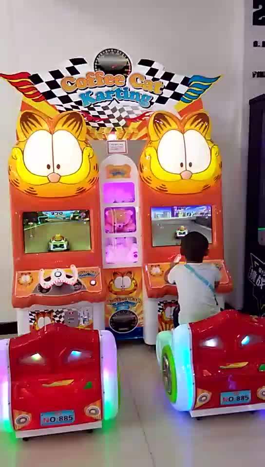 Hot Selling Coin Operated Amusement Coffee Cat Kart Arcade Kids Car ...