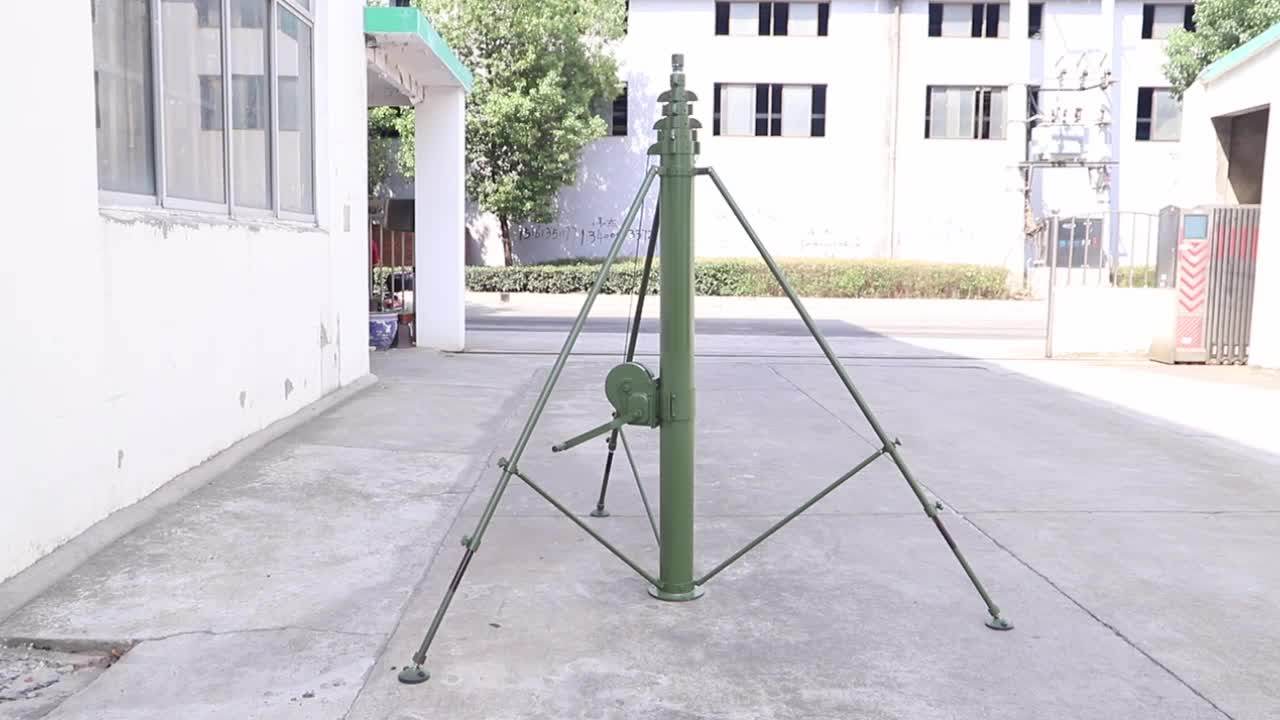 Wind Load 130km/h Steel 6m To 20m Led Lights And Antenna Portable ...