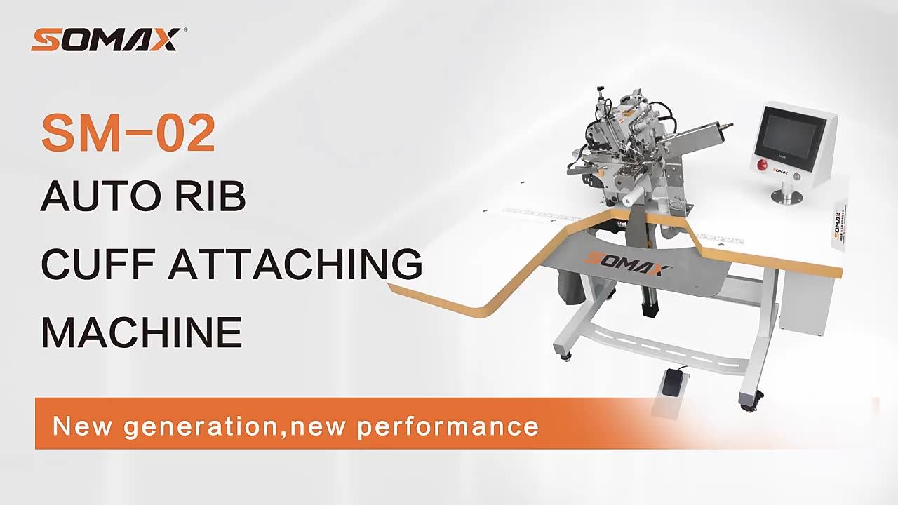Quanzhou Somax Sm-02 Automatic Rib Cuff Attaching Machine For Cuff And ...