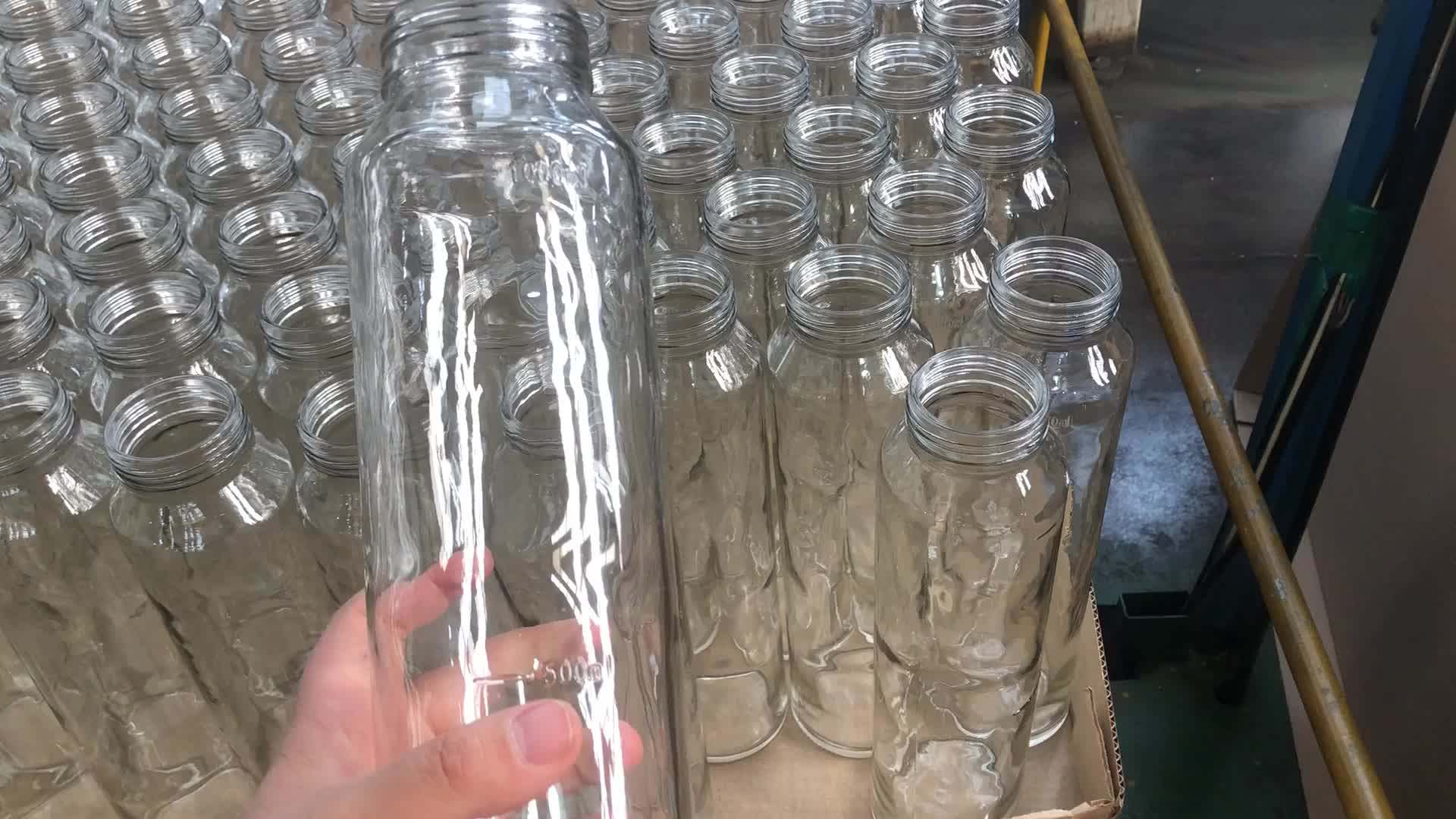 Custom 500ml Matte Black Water Glass Bottle With Plastic Lid - Buy ...