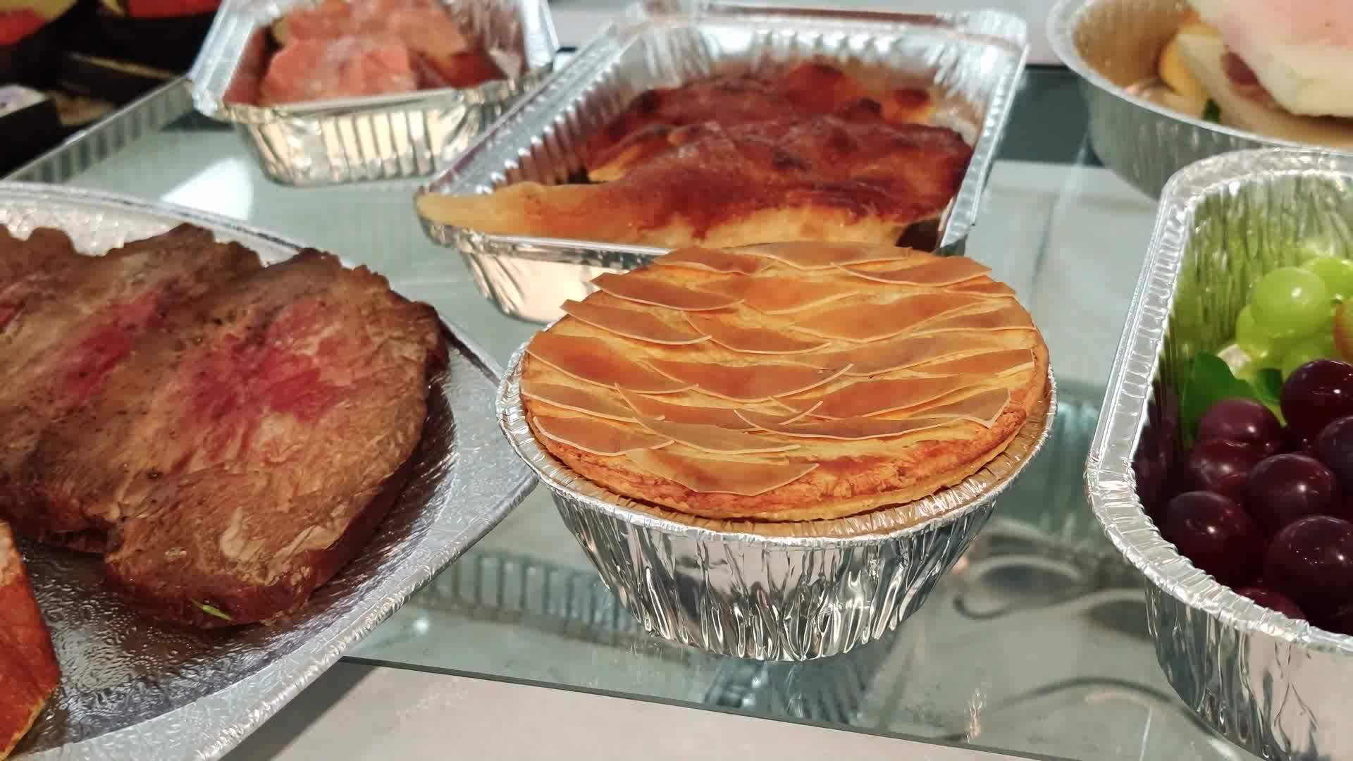 High-end Colorful Fast Food Microwave Safe Household Aluminum Foil Bowl ...