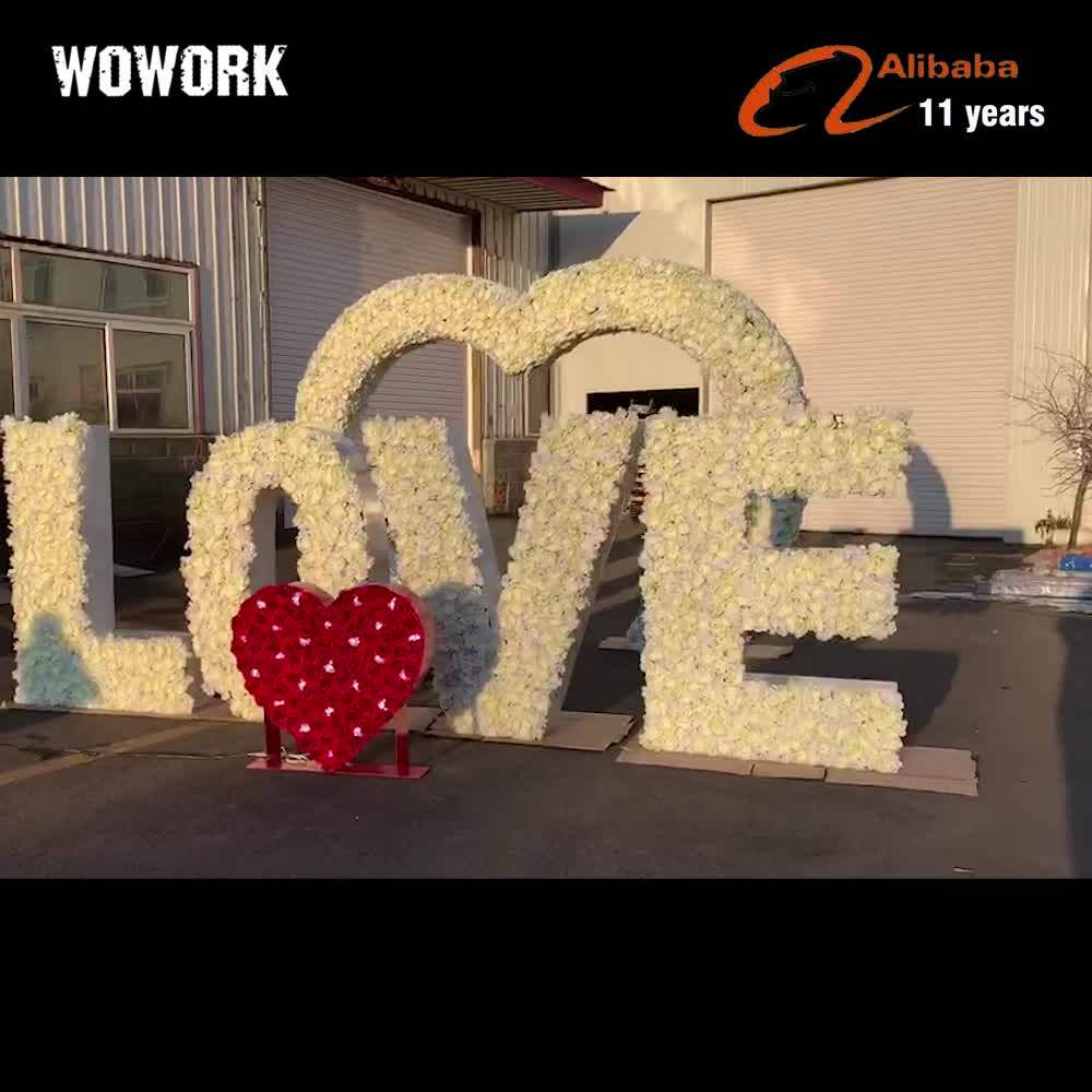 Wowork Custom Marquee Letters Lights With Flower Balloon Decorative ...