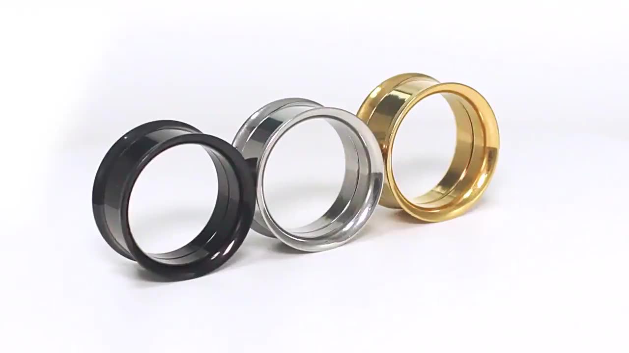 Classic Ear Gauges Tunnels Plugs Piercing Jewelry 2-30mm Roller Spiral ...