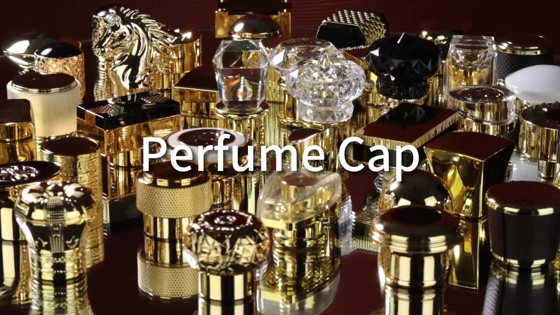 Perfume Cap Manufacturer Custom Logo Luxury Aluminum Marble Crown Metal ...