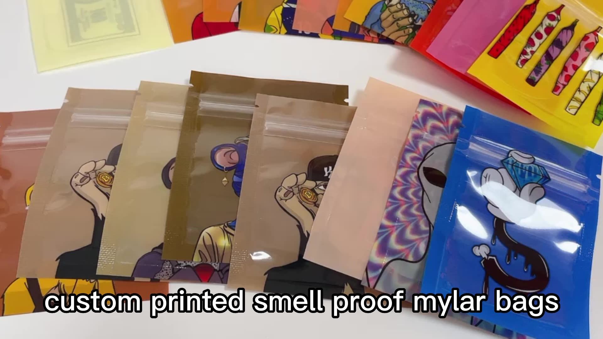 Custom Printed Resealable Zip Lock 3.5g Edible Smell Proof Plastic ...