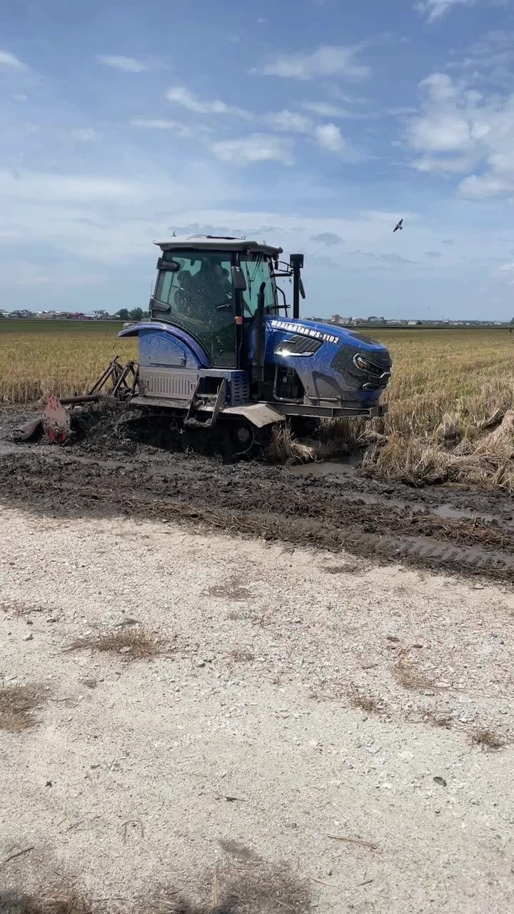 Harrow Agricultural Machine Crawler Tractor Mini Rubber Red Hydraulic ...