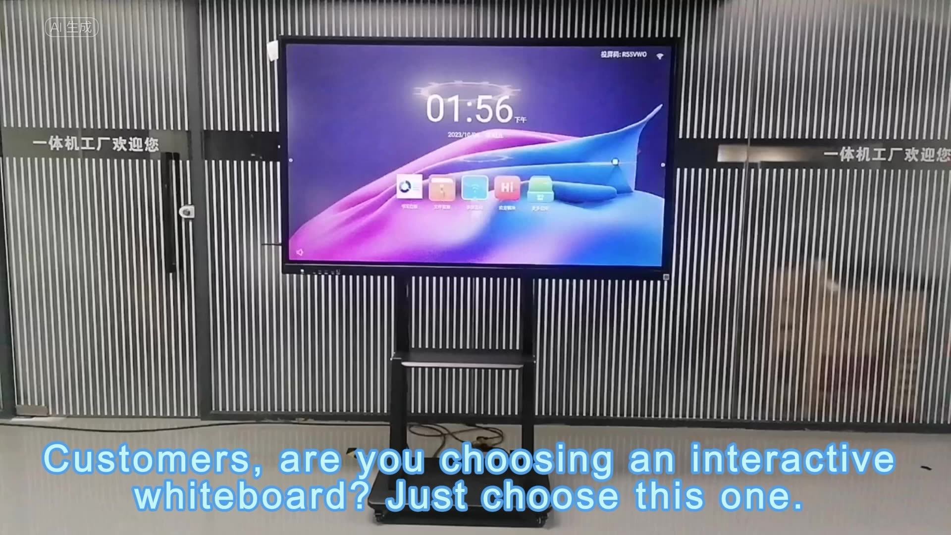 4k Wifi Electronic Teaching Interactive Whiteboard Touch Projection ...