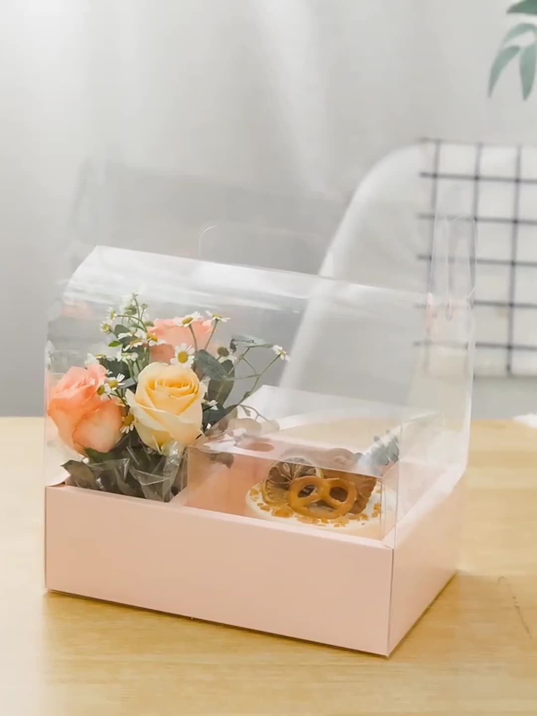 Small Cake Gift Box Packaging Custom Luxury Recyclable Transparent ...