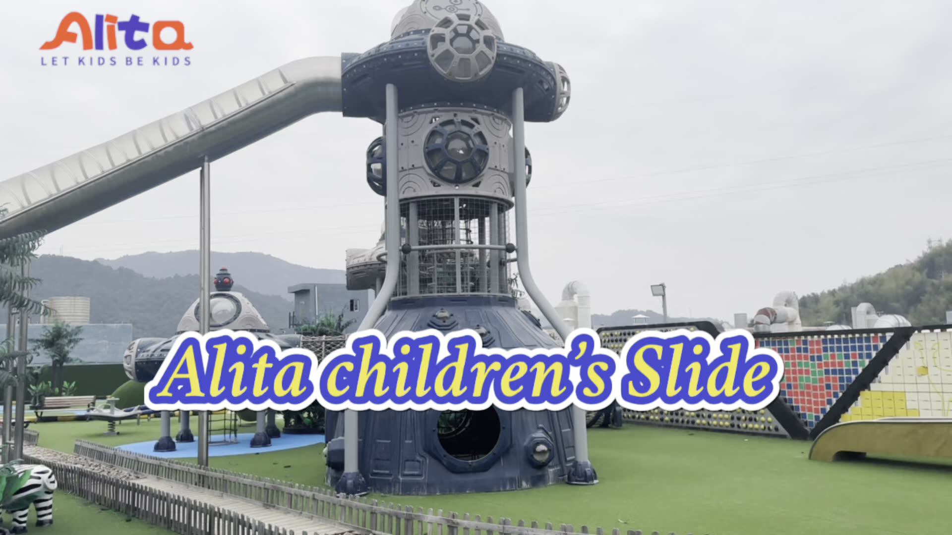Super Large Children Outdoor Slide Playground Plastic Stainless Steel ...