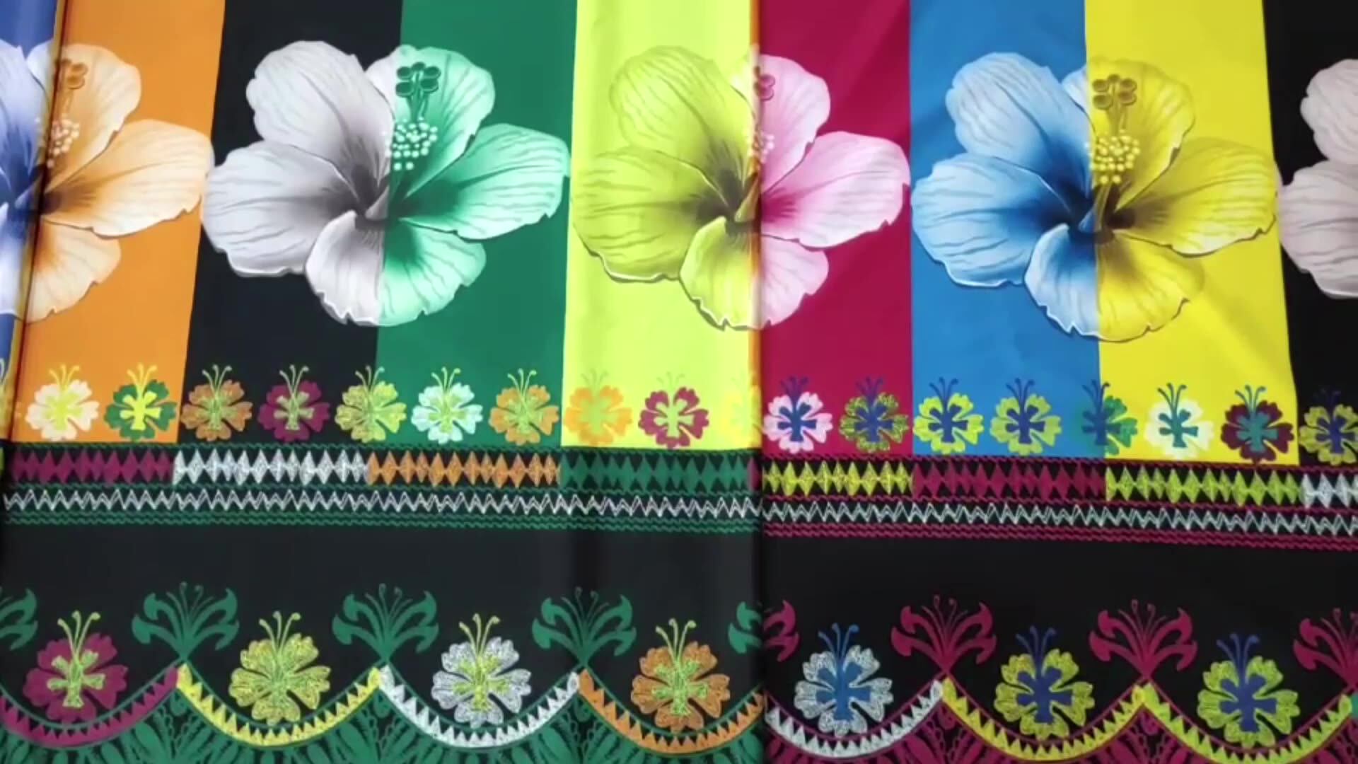 Henry Island Tiare Traditional Tattoo Gradient Hibiscus/plumeria Print ...