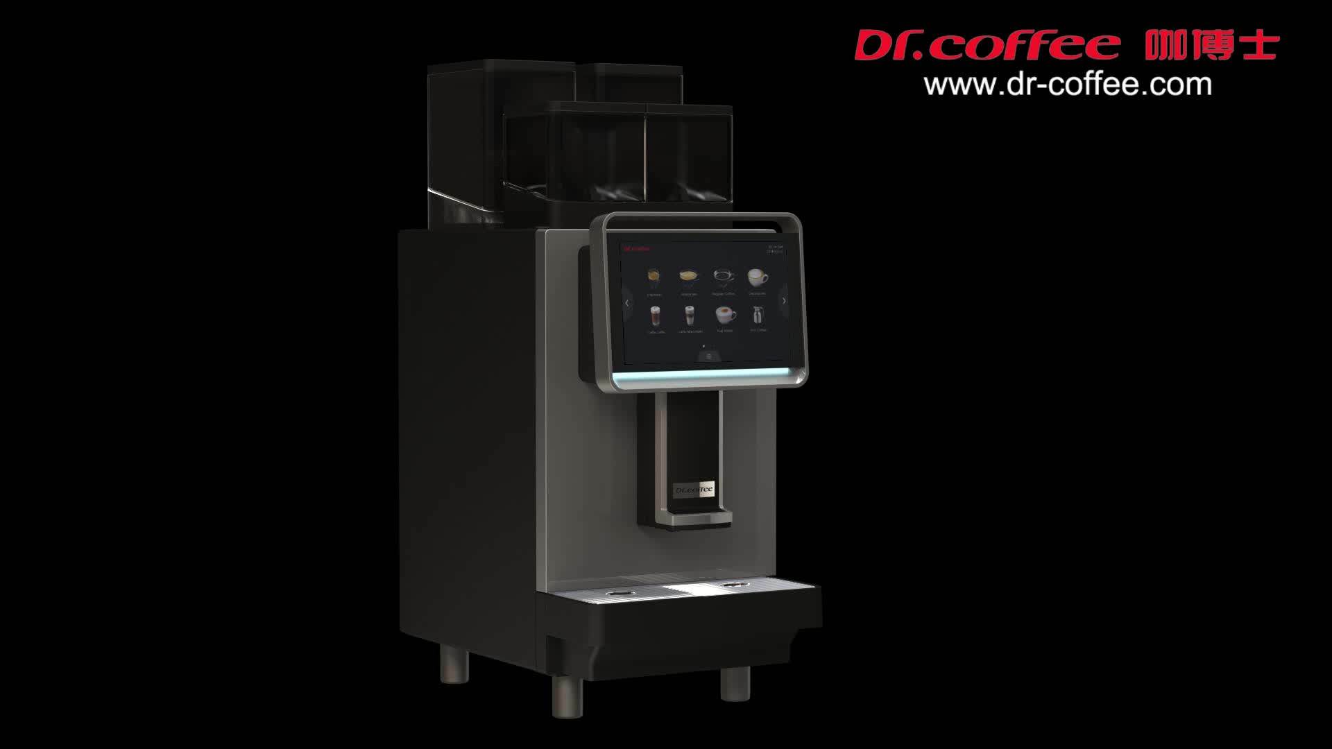 Dr.coffee F2p Profesional Automatic Powder Hopper Coffe Machine ...