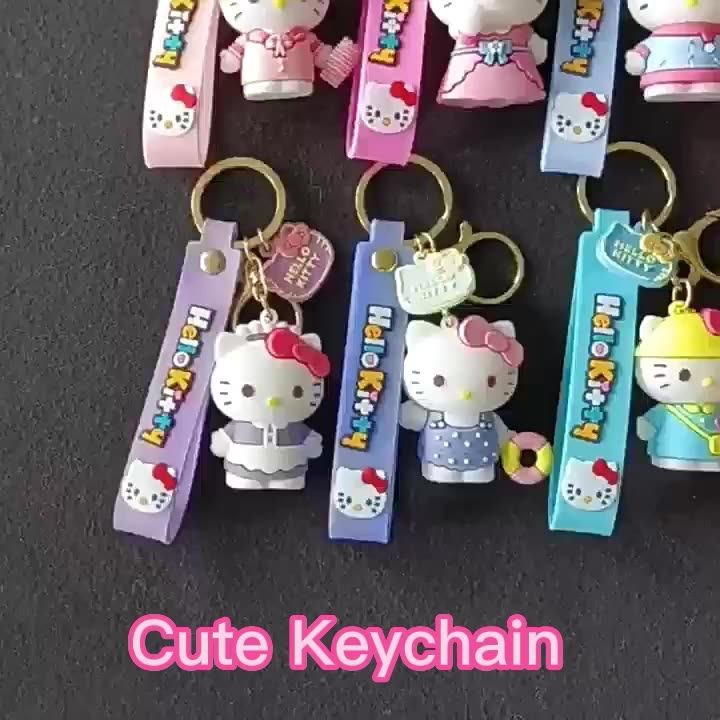 Sanrio Japan Figure Key Ring Kawaii Kitty Keychains Sanrio Kouromi ...
