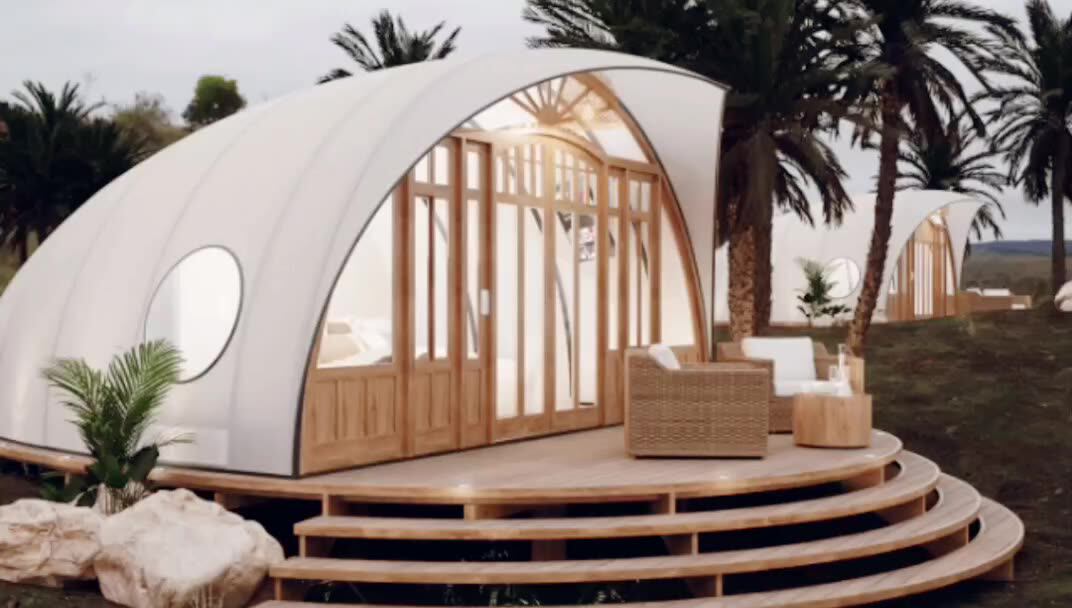 Outdoor Luxury Hotel Shell Tent Camping Safari Resort Room Vacation Eco ...