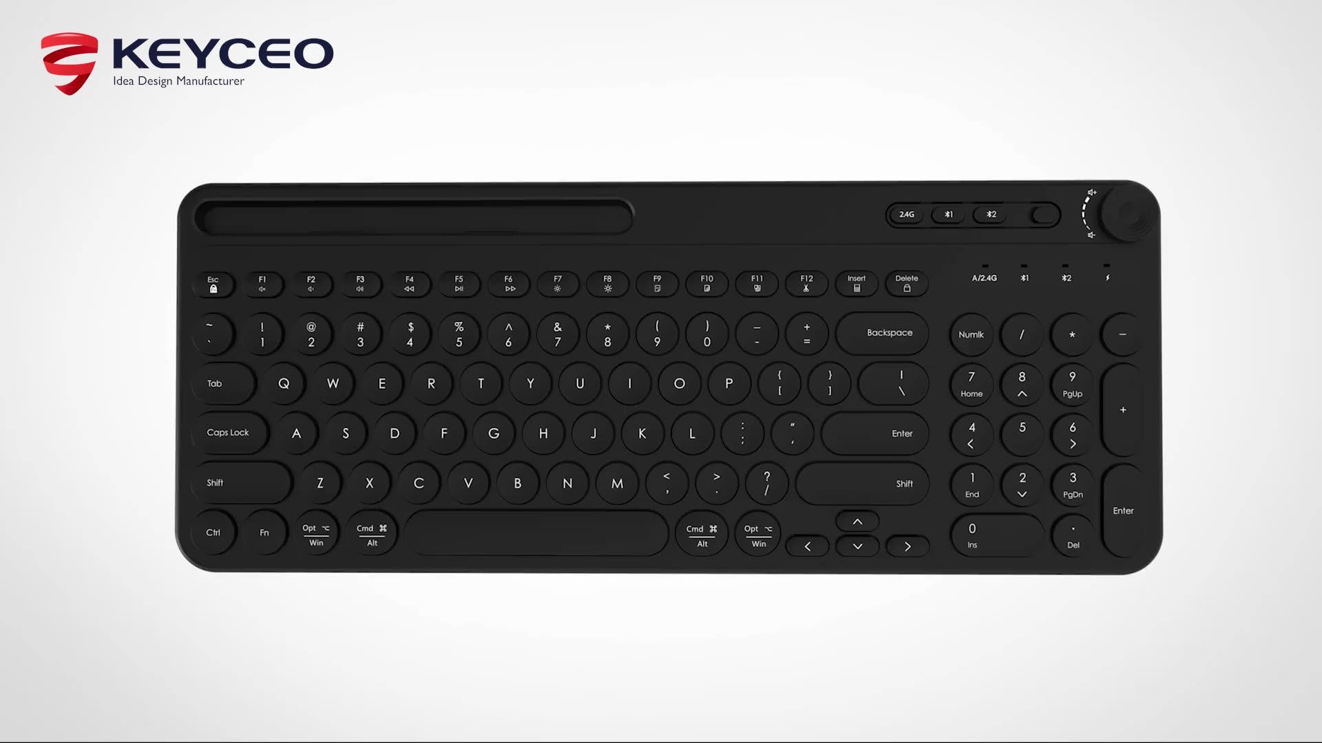 High Quality Groove Office Keyboard 2.4g Dual Modes Multiple Devices ...