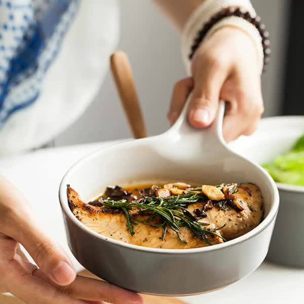 Cheese Baked Plate Baking Tray Ceramic Western Dishes Oven Plate Multi ...