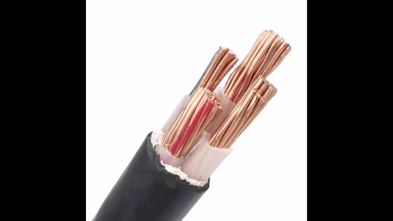 低烟无卤电力电缆WDZBN-YJY纯铜芯交联阻燃耐火4*16+1国标4*25+1-阿里巴巴