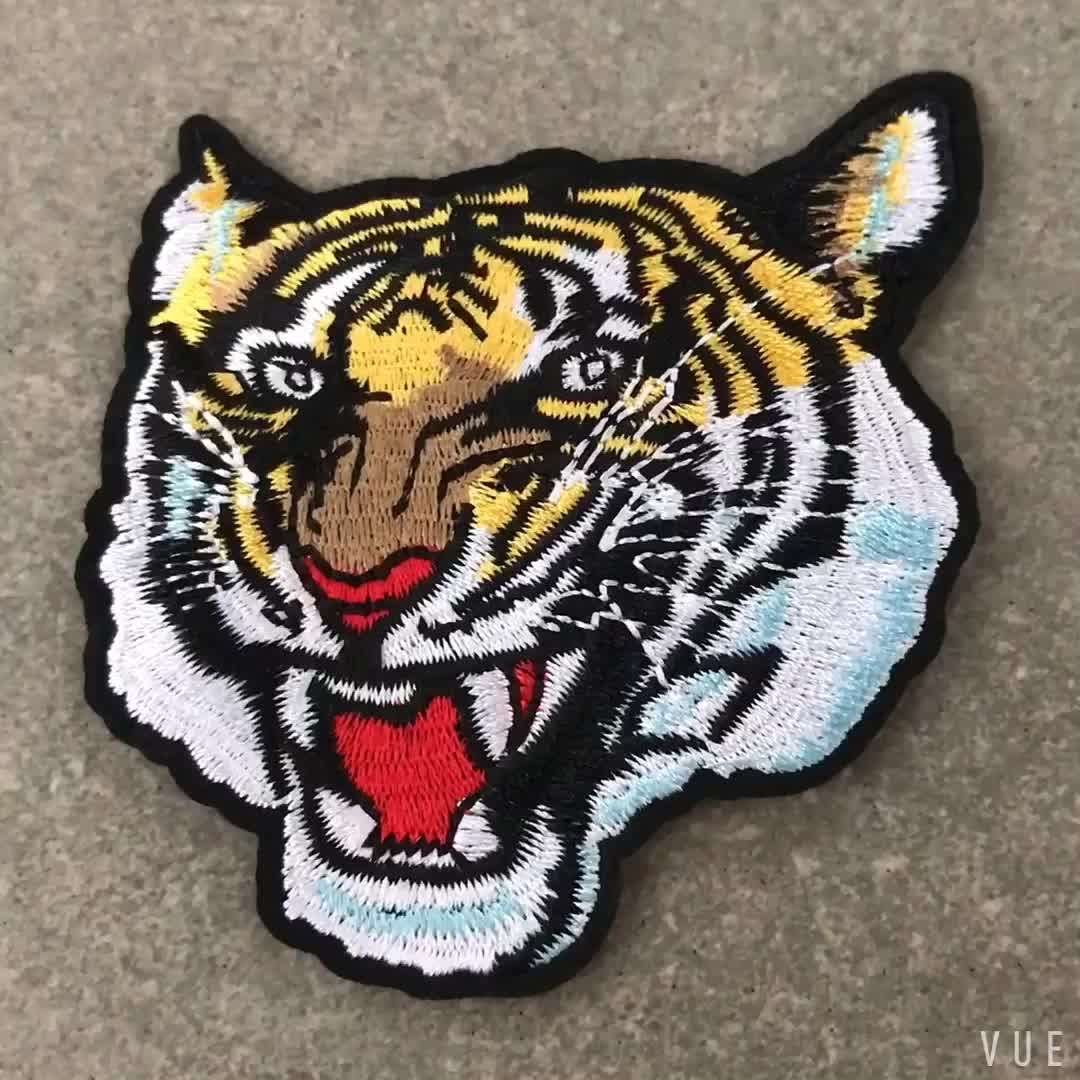 Animal Pattern Iron Cheap Tiger Embroidered Patches For Clothes - Buy ...