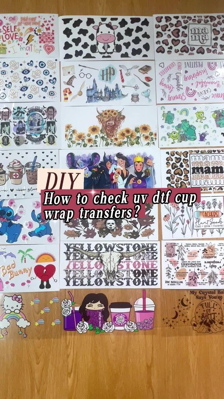 Custom Hot Sale Uv Dtf Cup Wrap Transfers Waterproof Multiple Use Uvdtf ...