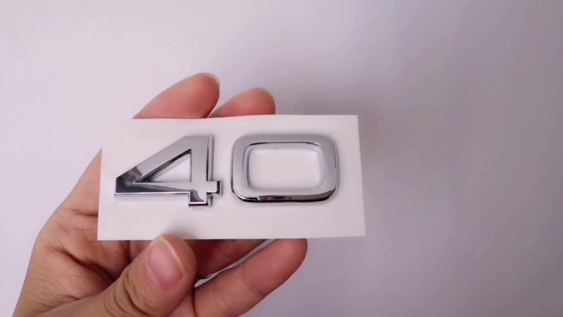 Abs Plastic Emblems Car Body Sticker Emblem Chrome Badge Number Emblems ...